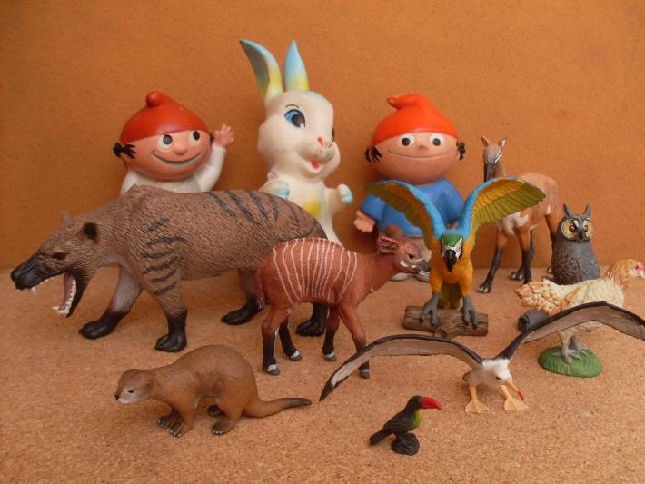 Rubber figures and animals